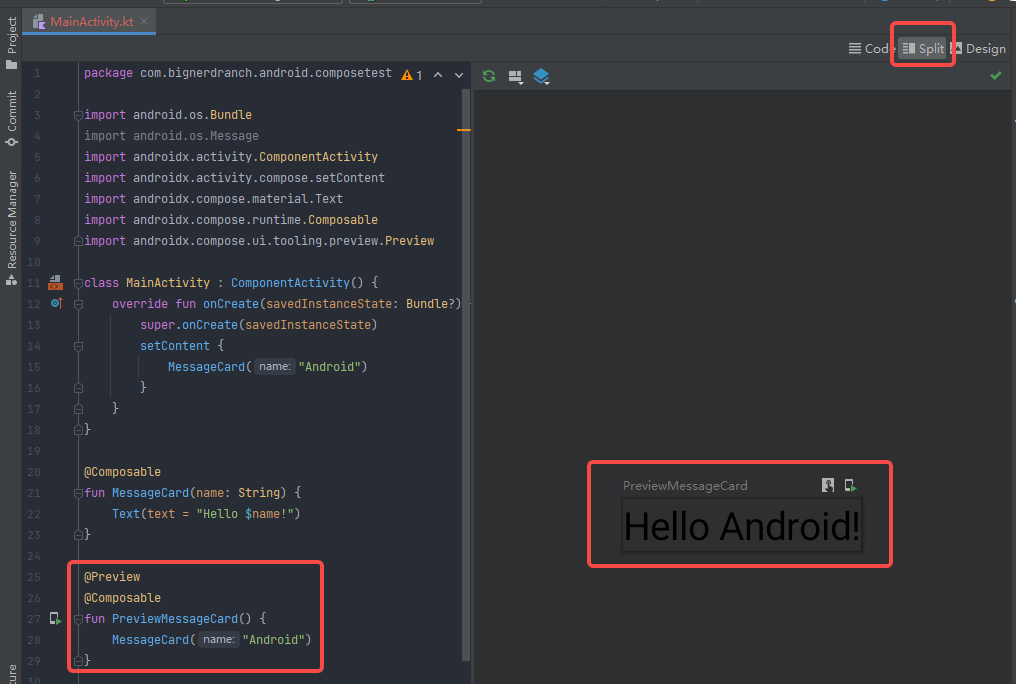 【Android-JetpackCompose】1、实战聊天界面：@Compose 可组合函数、用 Row() 和 Column() 设计布局、MaterialDesign 样式、列表、动画 ...