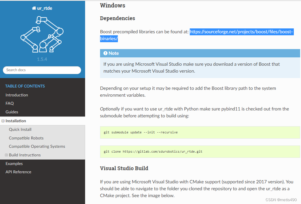 基于Windows 系统VS C++环境下配置UR-RTDE库_ur rtde-CSDN博客