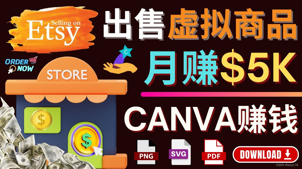 通过Etsy出售Canva模板，操作简单，收益高，月赚5000美元_在canva卖模板-CSDN博客