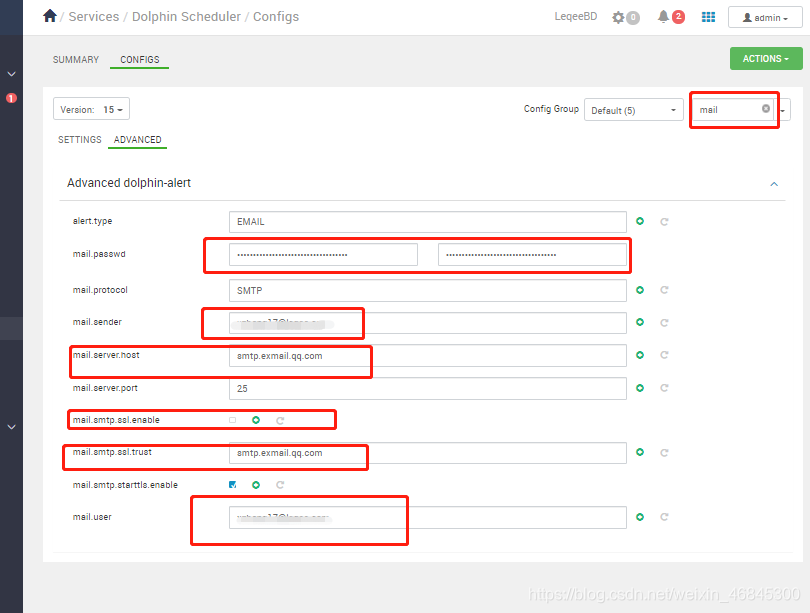 Dolphinscheduler执行MySQL任务时报错execute sql error java.lang.RuntimeException: send mail failed ...