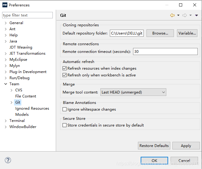 MyEclipse2016配置Git支持，将web项目提交到gitee平台_myeclpse2016通过git导入web项目-CSDN博客