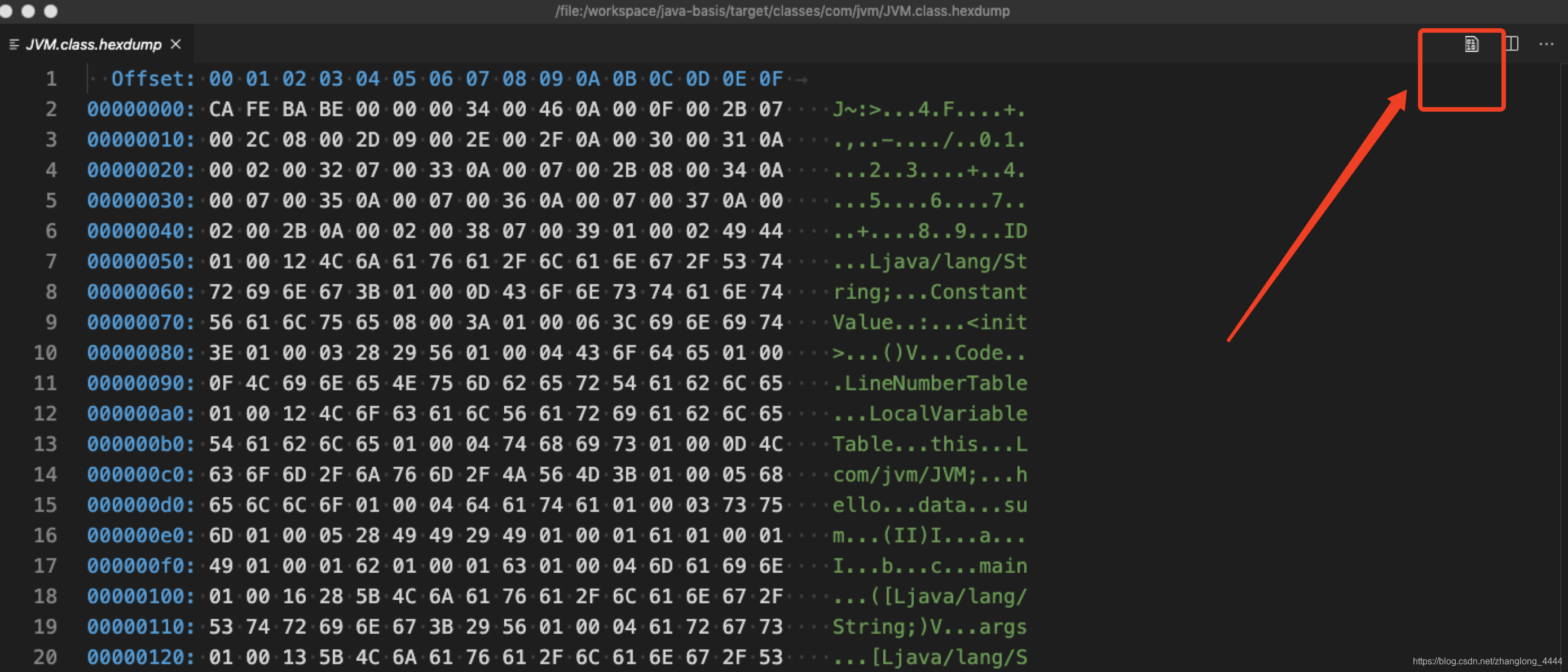 VSCode 安装插件 hexdump 查看 二进制文件 [ java class 文件]_vscode hexdump-CSDN博客