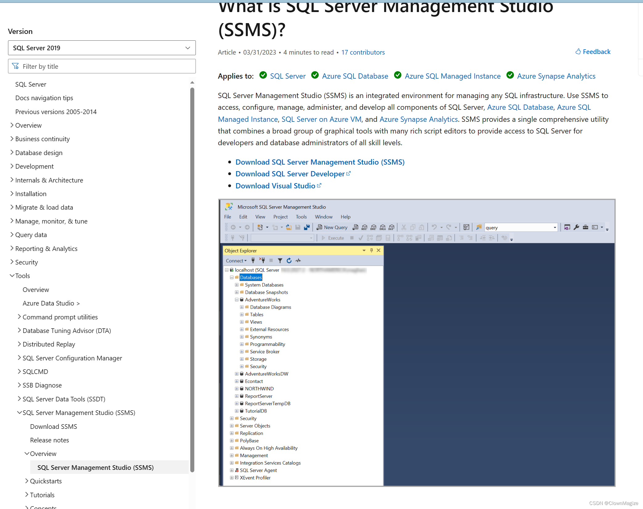 【SQL Server Management 2019下载及安装】_ssms2019-CSDN博客