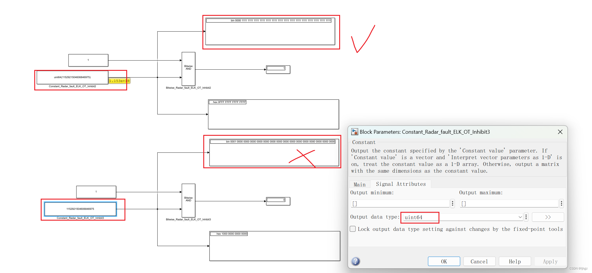 Simulink Const模块数值接近Uint64上限，定义Output data type Uint64，出现非预期数值_simulink mod uint64-CSDN博客