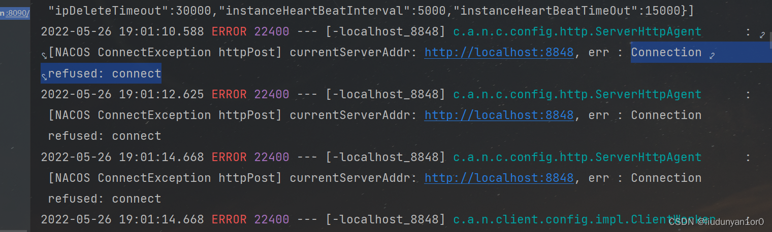 springcloud远程连接nacos，出现Connection refused: connect_feign connection refused nacos-CSDN博客
