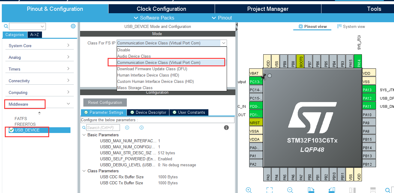 STM32Cubemx配置虚拟串口_stm32cubemx usb虚拟串口-CSDN博客