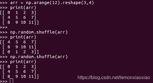 【Numpy】中np.random.shuffle()与np.random.permutation()的用法和区别_np.random.shuffle()函数-CSDN博客