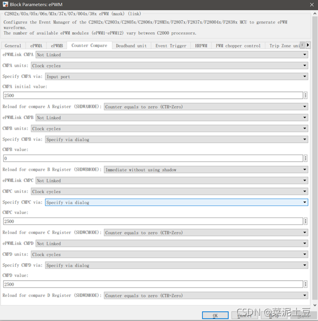 Simulink嵌入式自动代码DSP F28335（3）——ePWM模块详解及应用例程_dsp28335简单例程-CSDN博客