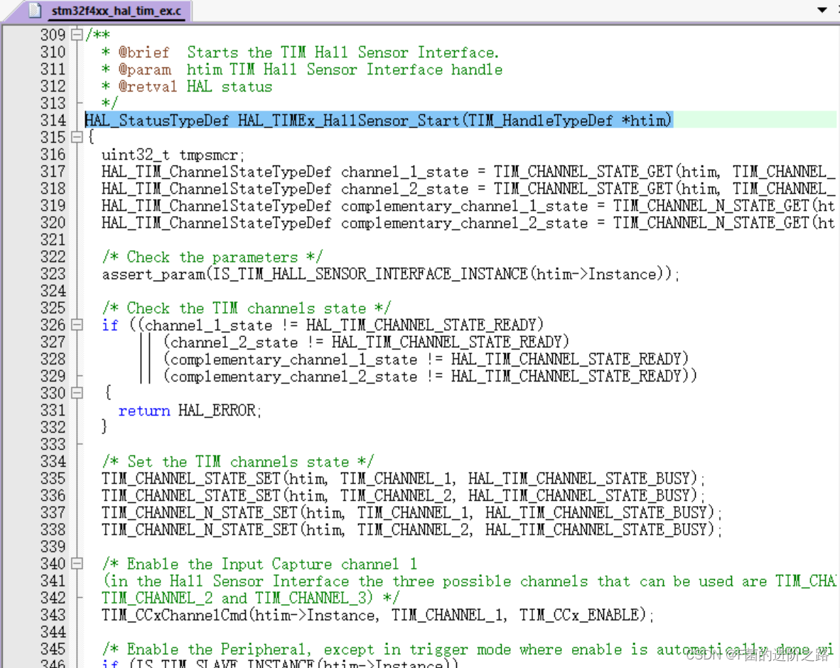 HAL_TIMEx_HallSensor_Start() 和 HAL_TIMEx_HallSensor_Start_IT()的区别？TIM_IT_CC1 和 TIM_IT_UPDATE的区别 ...