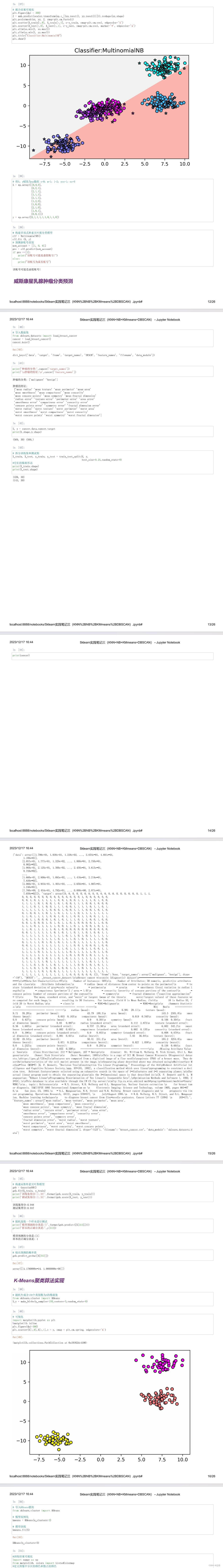 Sklearn实践笔记三（KNN+NB+KMmeans+DBSCAN）_knndbscan-CSDN博客