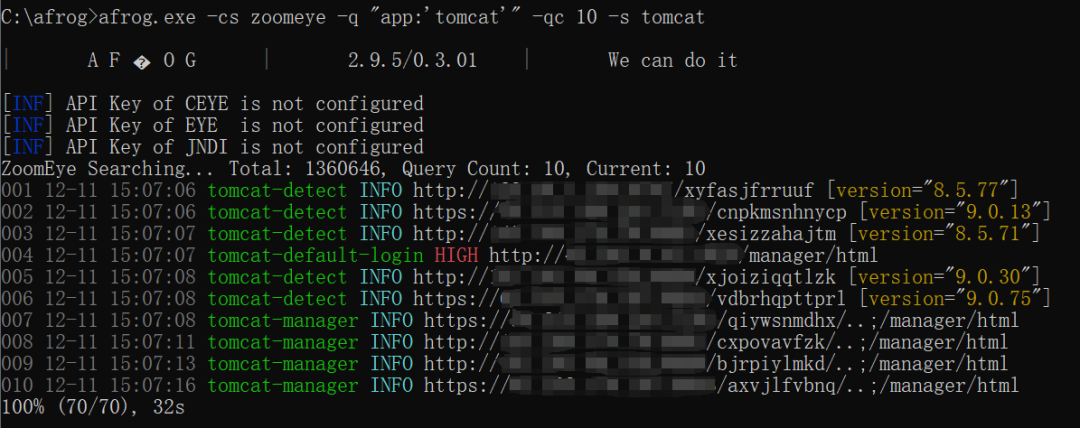 afrog 联动 ZoomEye 支持批量漏洞扫描_afrog-config.yaml-CSDN博客