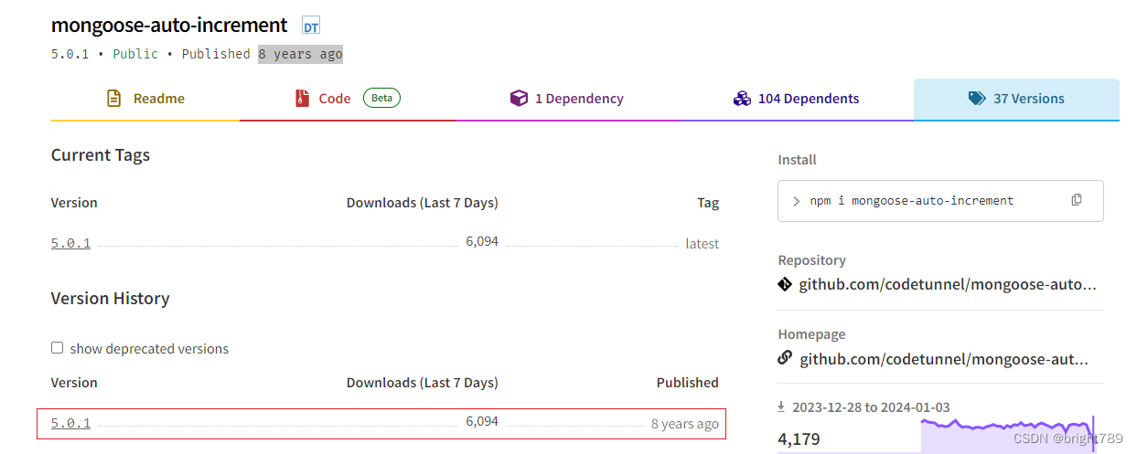 npm mongoose包下载冲突&解决之道_mongoose-auto-increment-CSDN博客