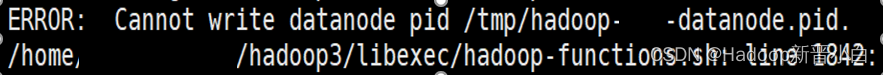 hadoop 集群启动 ERROR: Cannot write datanode pid /tmp/hadoop-user-datanode.pid. 问题的解决_cat hadoop ...