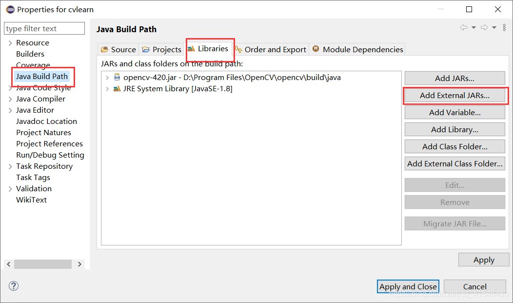 eclipse 配置OpenCV 4 Java 环境_opencc4j eclipse-CSDN博客