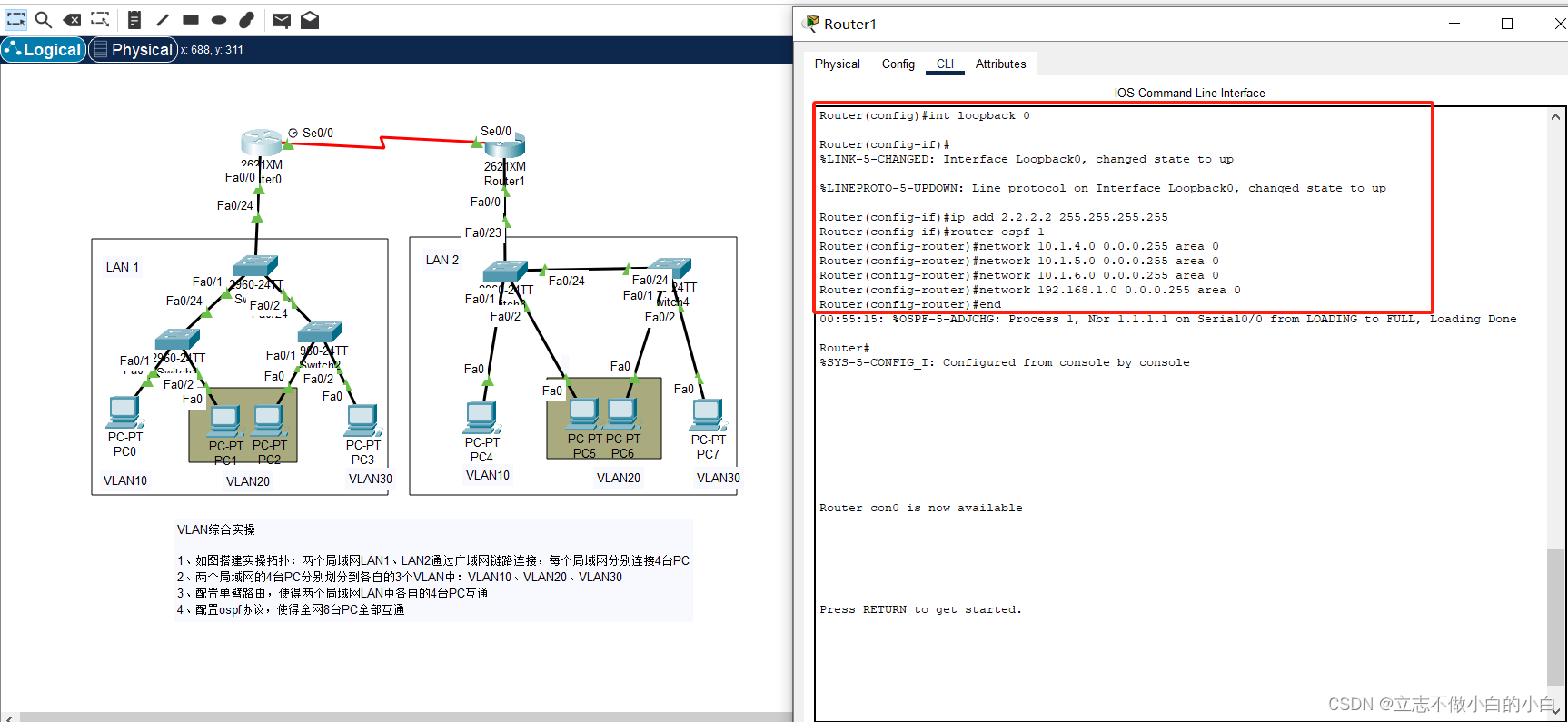 思科VLAN综合实操中的各项配置操作_思科模拟器vlan配置命令-CSDN博客