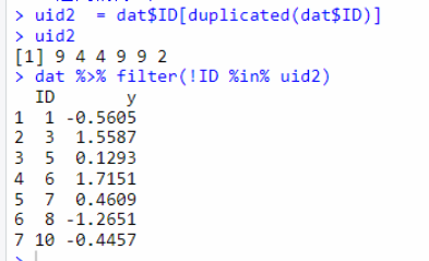 R语言去重操作unique duplicate filter_r语言unique函数 去除重复-CSDN博客