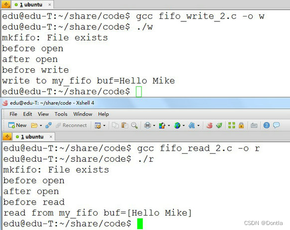 linux 进程间通信 命名管道（有名管道）FIFO的原理与使用（区分无名管道（匿名管道）pipe只能在有亲缘关系的进程间通信）_linux fifo 服务器 客户端-CSDN博客