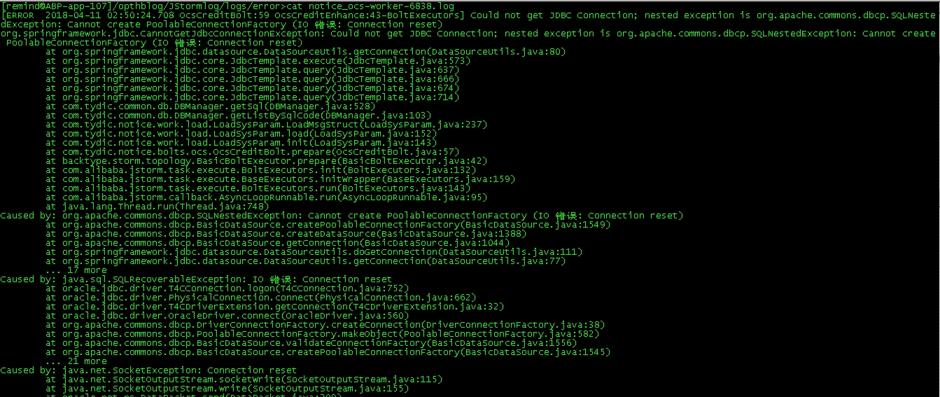 Oracle JDBC 连接卡死后 Connection Reset解决过程_at oracle.jdbc.driver ...