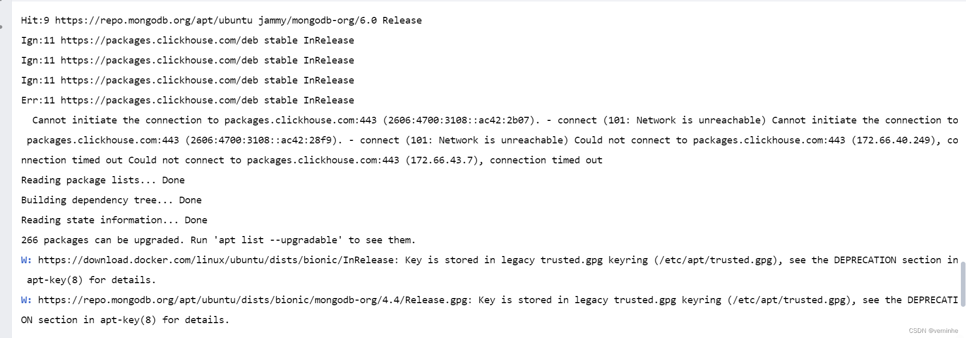 ClickHouse安装（失败）_安装clickhouse-common-static 报错cpio: read failed - n-CSDN博客