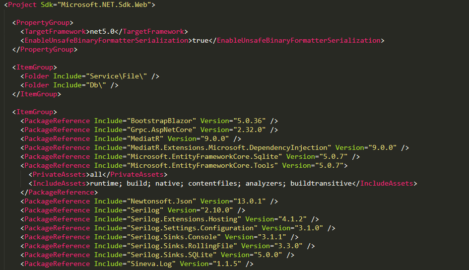 解决.net中报错，BinaryFormatter serialization and deserialization are disabled within this application ...