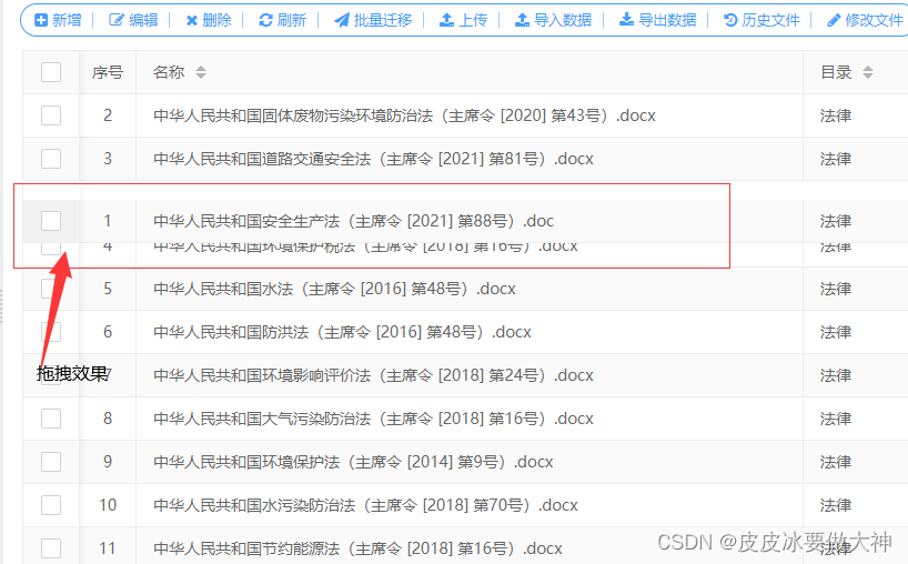 【Layui】------ layui实现table表格拖拽行、列位置的示例代码_layui table 拖拽-CSDN博客