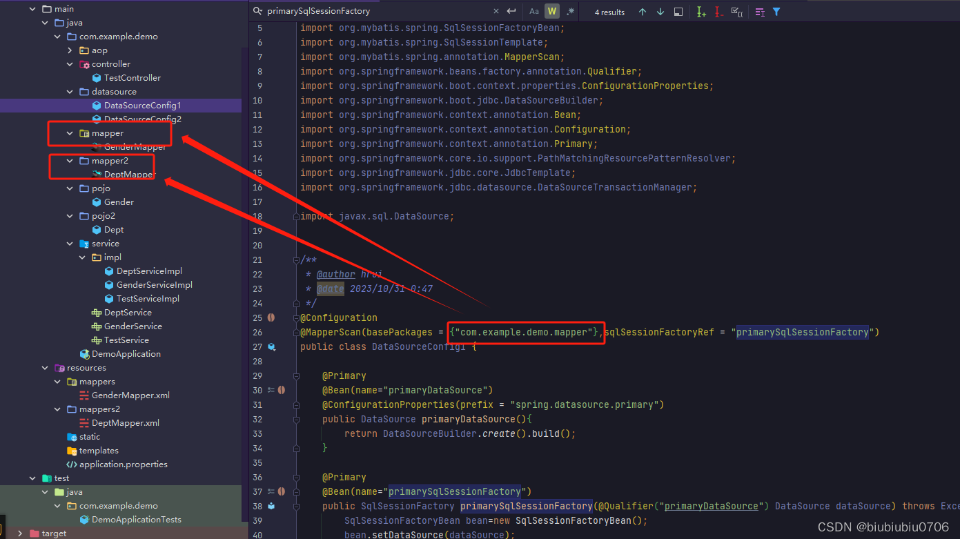 SpringBoot多数据源配置1_unknown property 'spring.datasource.primary-CSDN博客