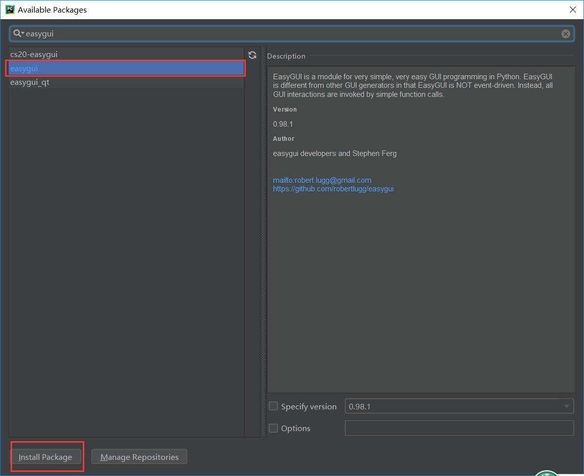 Python----pycharm导入相关包（easygui包）_pycharm easygui-CSDN博客