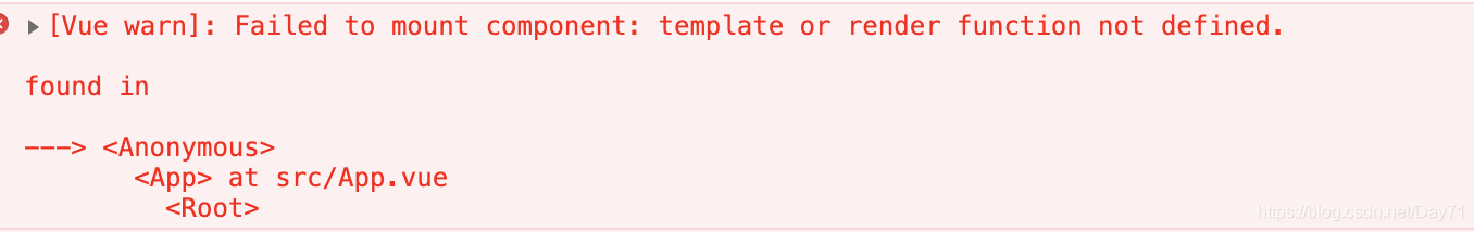 [Vue warn]: Failed to mount component: template or render function not defined.解决方案_index.js:9 ...