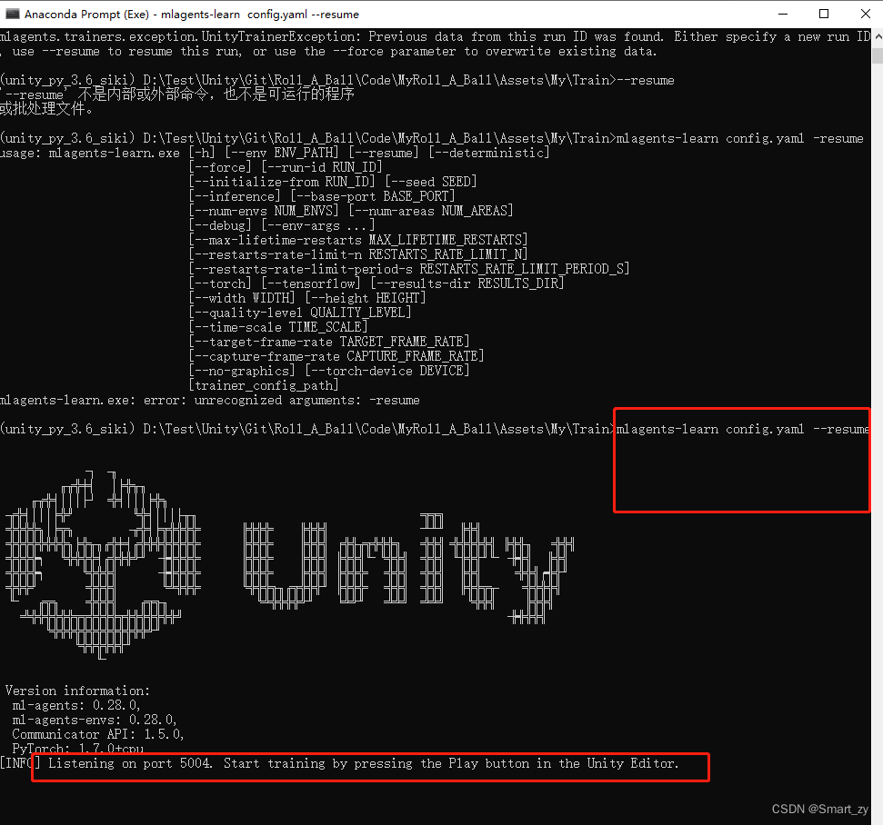 快速入门Unity机器学习:三:_unity launch error-CSDN博客