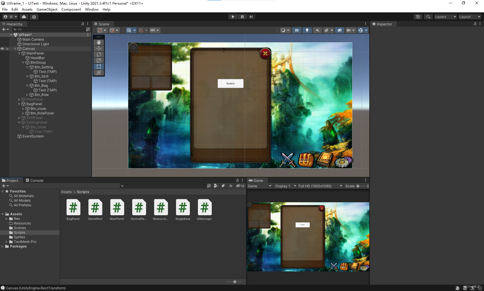 Unity-基础UI框架的编写_unity 自己写一个ui管理-CSDN博客