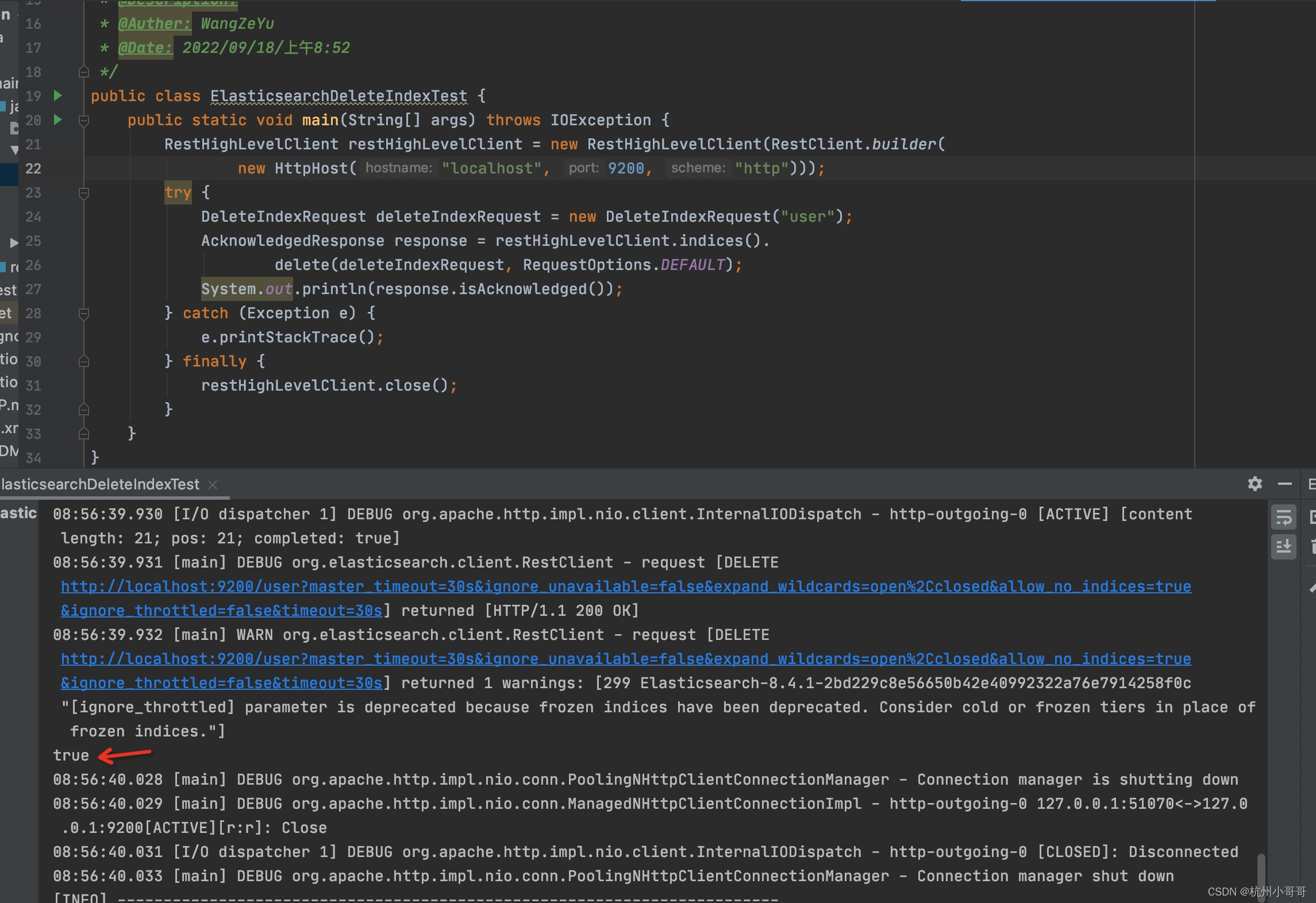 Java代码删除elasticsearch索引elasticsearch 删除所有索引java Csdn博客
