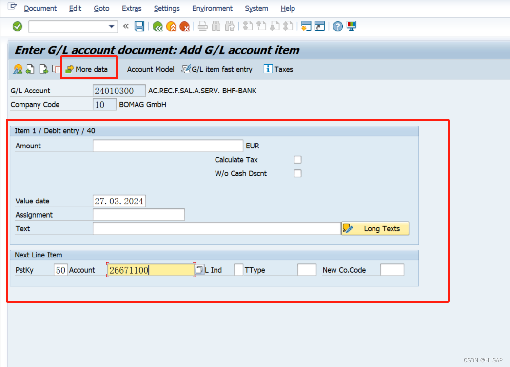 SAP 财务快速记账之—G/L Item Fast Entry_sap fast entry-CSDN博客