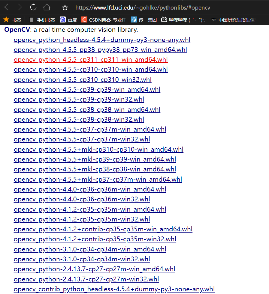 python编程 第三方库opencv使用说明_python opencv-CSDN博客