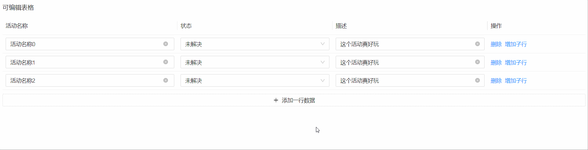 Antd-ProComponents中的EditableProTable无法在子行继续新增子子行的临时解决方案_editableprotable中编辑子列-CSDN博客