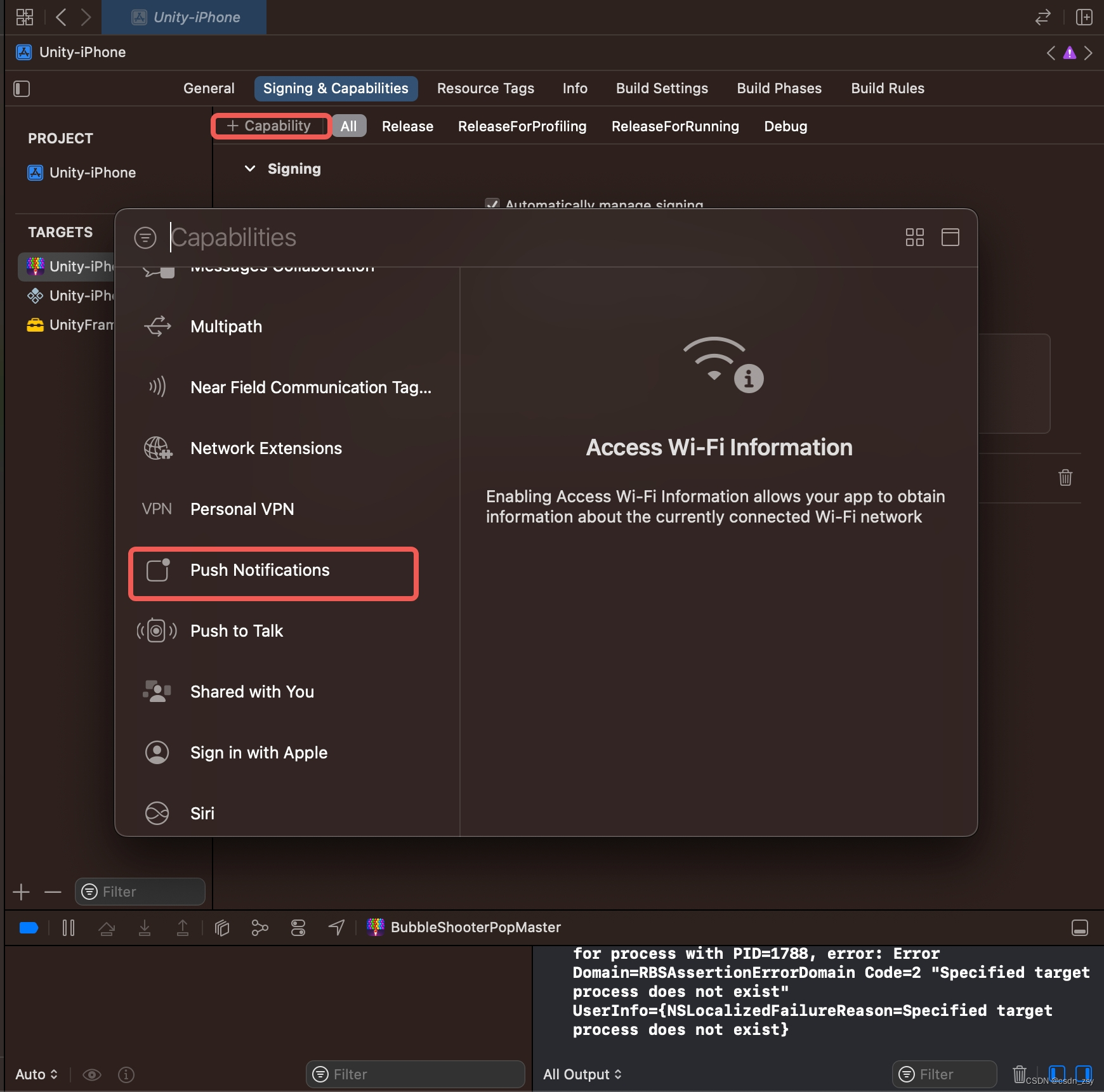 failed to register for remote notifications_failed to register for remote notifications: no va ...