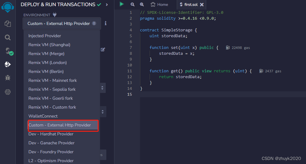 Remix-ide编写智能合约并在geth部署_remix ide-CSDN博客