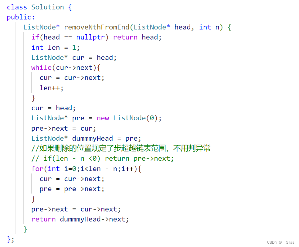 面试手撕-删除链表第N个节点-LeetCode 19_从指定节点开始删除n个节点的数据-CSDN博客