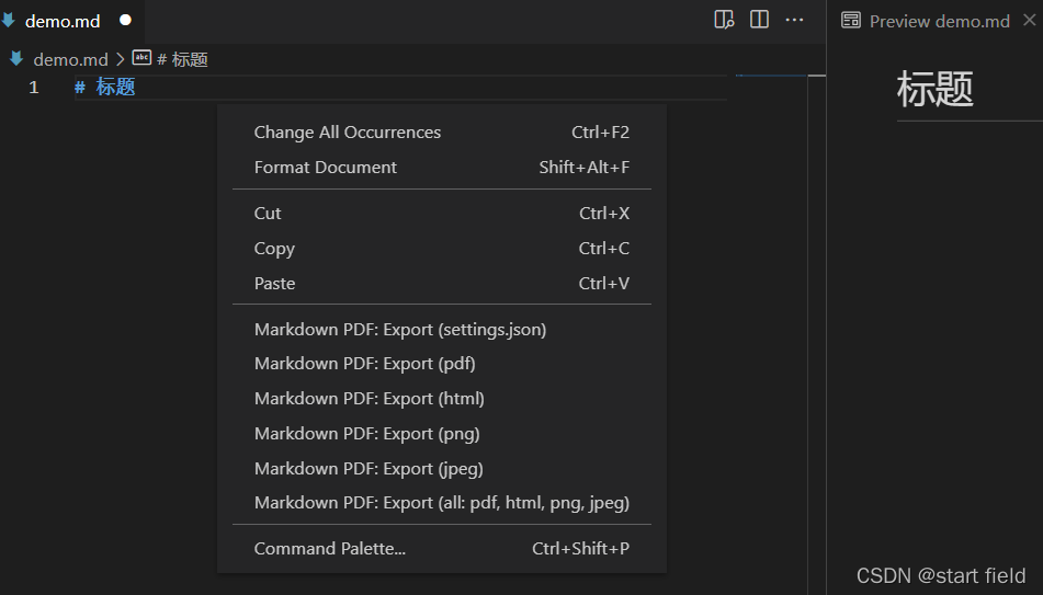 使用Visual Studio Code编写markdown文件以及转成PDF格式和markdown常用语法_vs markdown-CSDN博客