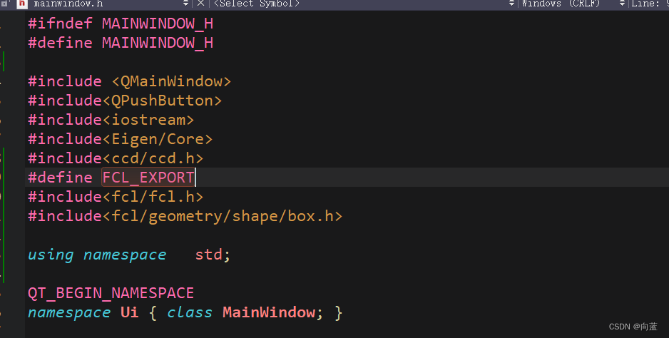 Fcl碰撞检测库,添加到qt项目中,问题记录error Dllimport Cannot Be Applied To Non Inline Function Definition Csdn博客