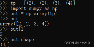 python 多元tuple，如何快速转为np.array_tuple转array-CSDN博客