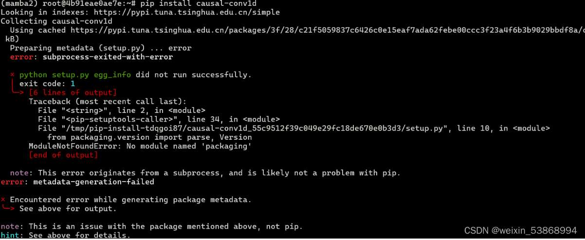 Linux服务器Mamba2安装及example运行问题_mamba2环境配置-CSDN博客