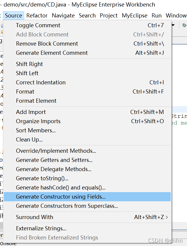 Generate Constructor using Fields..-CSDN博客