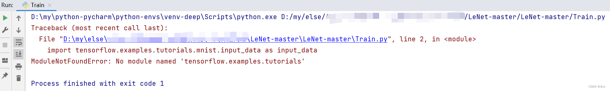 python 深度学习 解决遇到的报错问题_modulenotfounderror: no module named 'tensorflow.e-CSDN博客