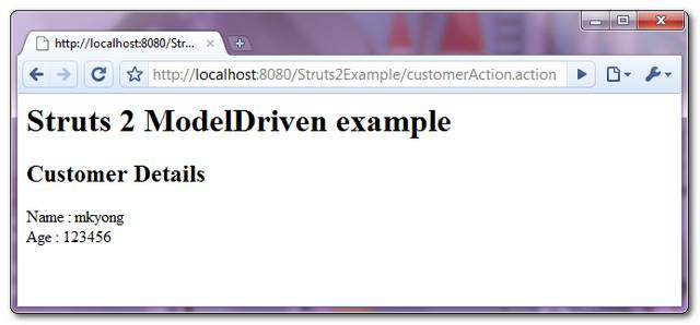 Struts 2 ModelDriven示例-CSDN博客
