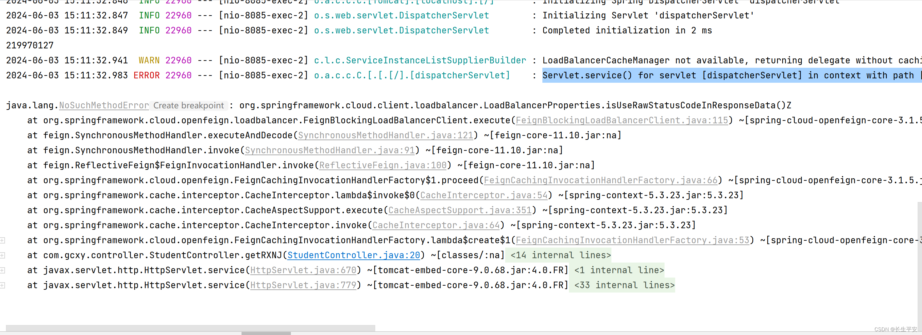 org.springframewor.cloud.client.loadbalancer.LoadBalancerProperties ...