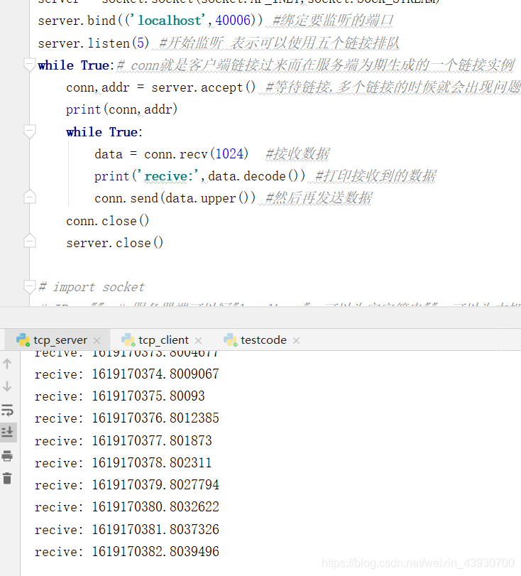 python-socket客户端与服务器通信_conn, addr = server.accept() # 等待客户端连接 客户端无法连接-CSDN博客