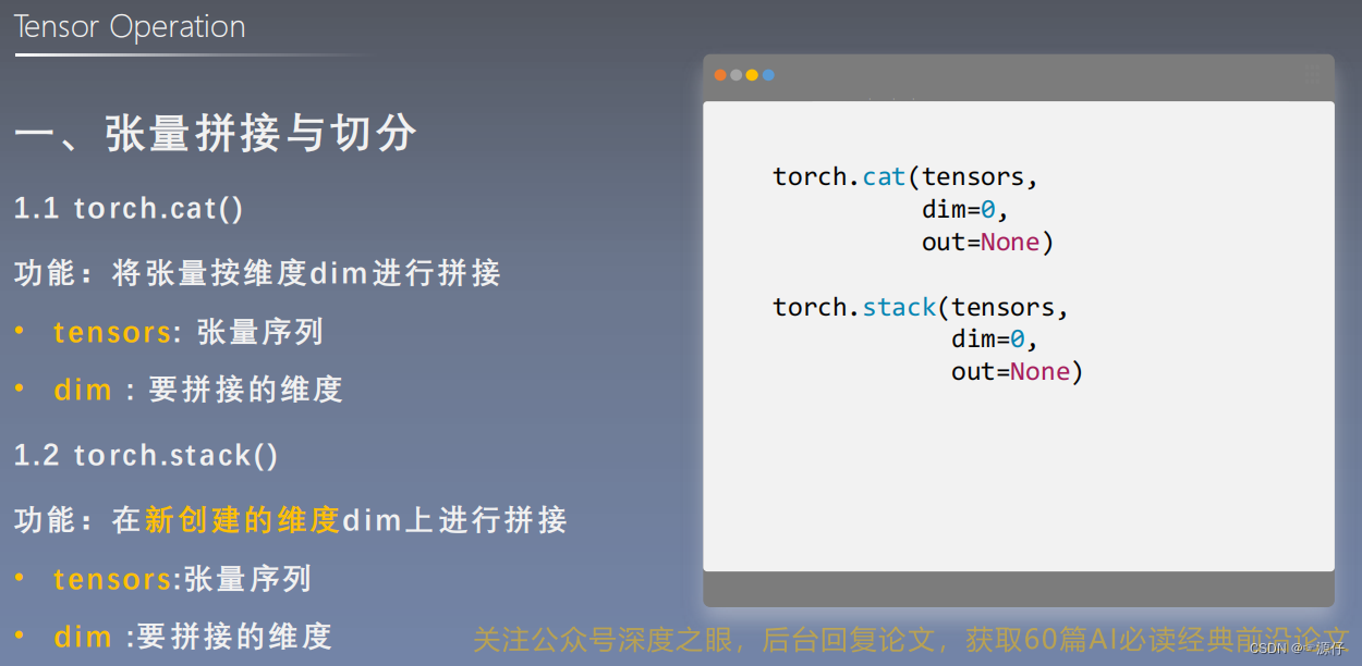 Pytorch框架学习路径(二：张量操作)-CSDN博客