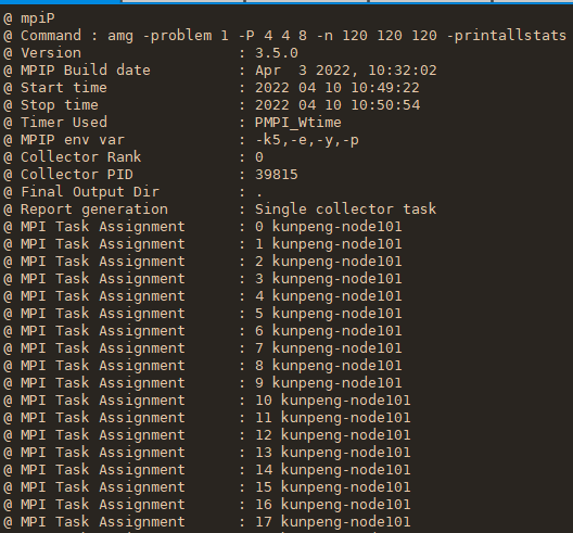 使用mpiP工具分析AMG程序-CSDN博客