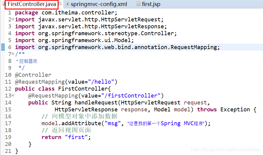 第十二章 Spring Mvc的核心类和注解spring Mvc 核心类和注解 实验 Csdn博客