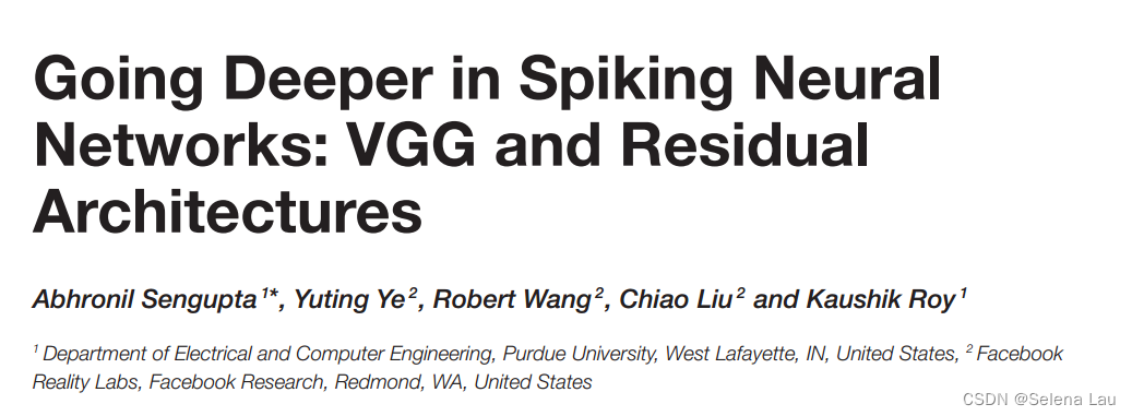 【读论文】Going deeper in spiking neural networks Vgg and residual architecture_vggsnn-CSDN博客